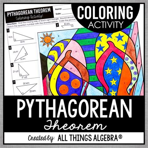 Pythagorean Theorem Coloring Activity All Things Algebra