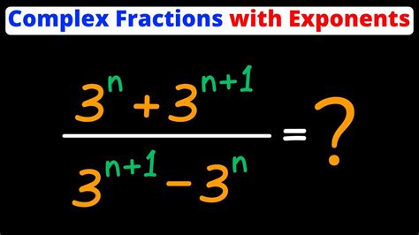 Solve A Complex Fraction With Variable Exponents Eat Pi Youtube