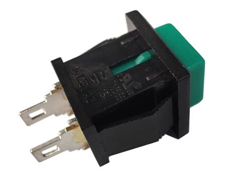 Copper Silver Plated Terminal Push Button Power Switch P13 Series 3A 125V AC 1A 250V AC