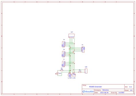 Rs485 Extender 5outs Oshwlab