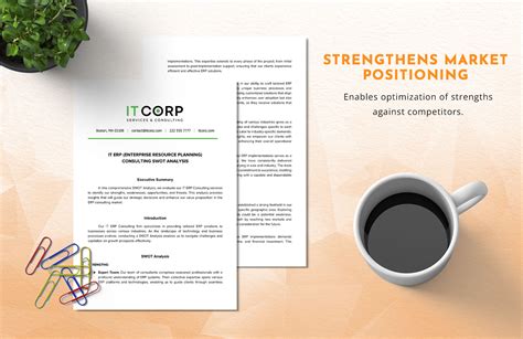 It Erp Enterprise Resource Planning Consulting Swot Analysis Template