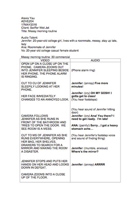 Swiffer Wet Jet Tvc Script On Scad Portfolios Swiffer Wet Jet Tvc Script On Scad Portfolios