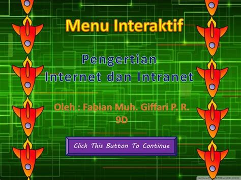 Menu Interaktif Internet Intranet Dan Sejarahnya Ppt