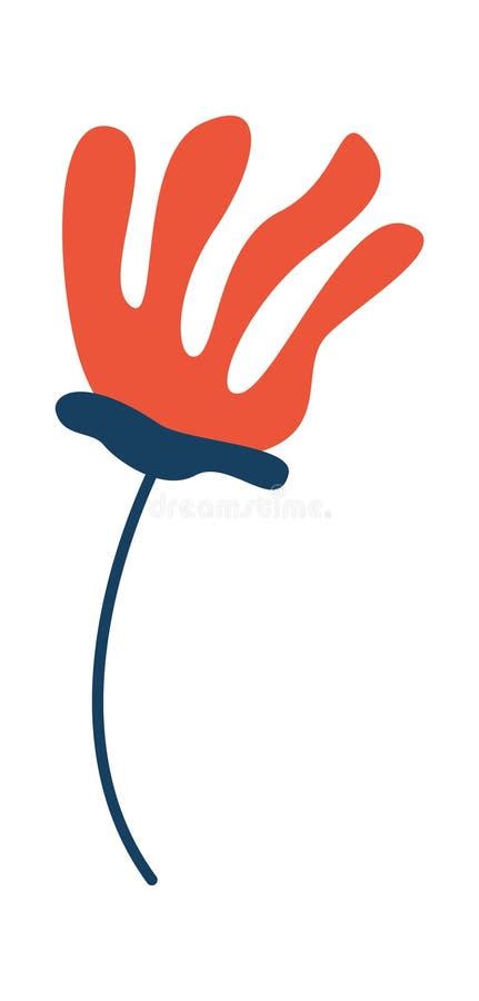 Abstract Flower With Stem Stock Vector Illustration Of White 282151379