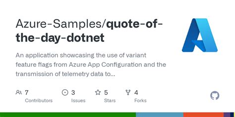 Github Azure Samples Quote Of The Day Dotnet An Application Showcasing The Use Of Variant