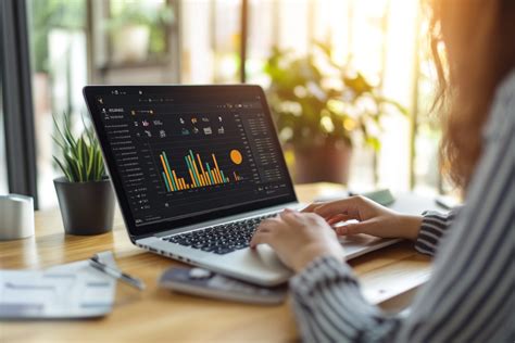 블로그 관리 대행 서비스를 홍보하는 썸네일 현대적이고 세련된 디자인 한국인 블로거가 노트북 앞에서 작업하는 모습 다양한 블로그 콘텐츠가 화면에 나타나고 배경에는