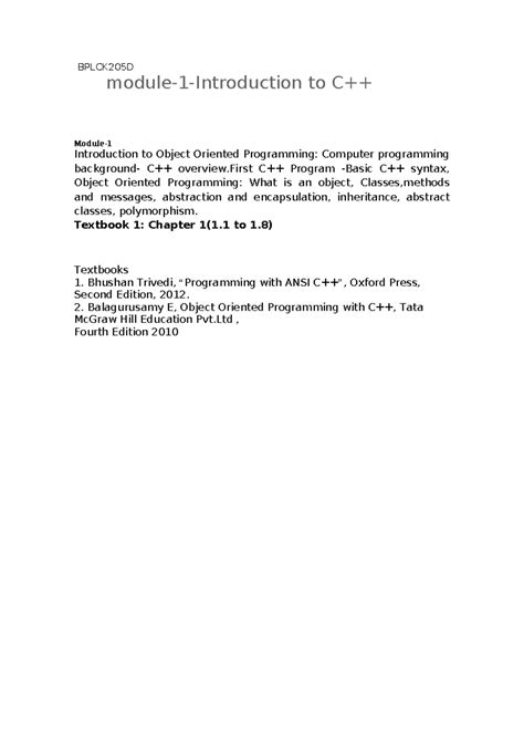 bplck 205d module 1 introduction to c bplck205d module 1 introduction to c module