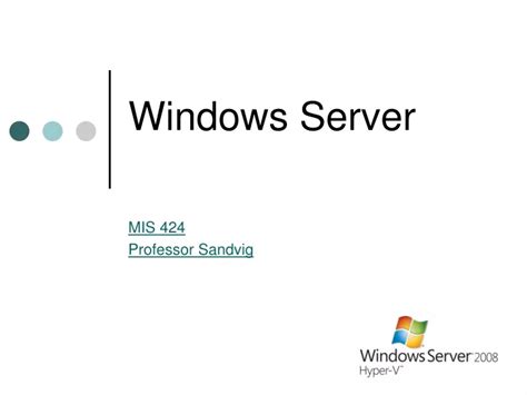 ppt windows server powerpoint presentation free download id 9321867