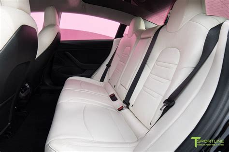 3m Gloss Hot Pink Tesla Model 3 White Leather Interior Tesla Model