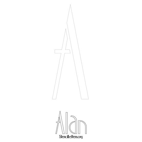Alan Free Printable Name Stencils With 6 Unique Typography Styles And Lettering Bridges