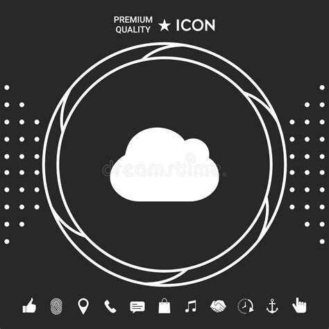 Cloud Symbol Icon Stock Vector Illustration Of Shape 130244433