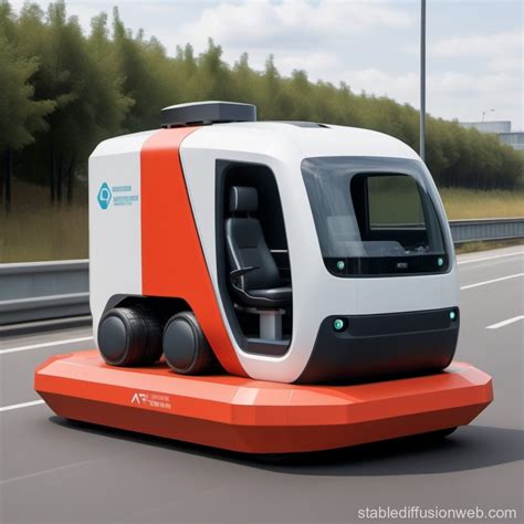 Autonomous Vehicle Transporting Container Stable Diffusion Online