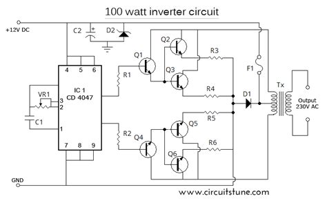 Watt Inverter Schematic Diagram Volt To Volt Circuitstune