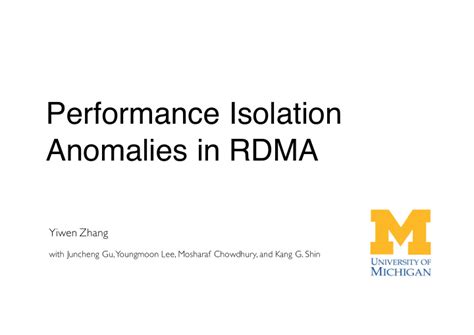 Ppt Performance Isolation Anomalies In Rdma Yiwen Zhang With