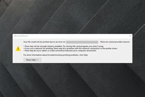 Cannot Print From Excel Not Enough Memory How To Fix It