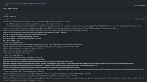Sqlitekernel Unable To Load Shared Library Esqlite3 723 · Issue 743 · Dotnetinteractive