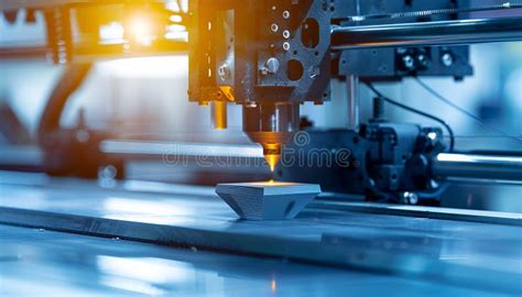 Industrial 3d Printer Creating A Prototype Object With Precision Laser