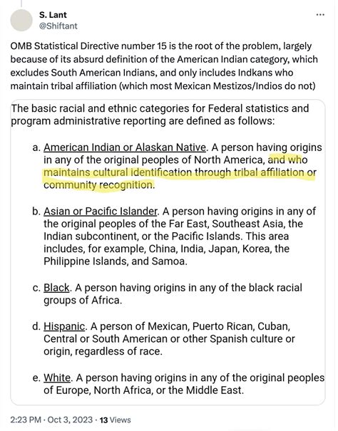 Omb Statistical Directive Number 15 Is The Root Of The Problem Largely