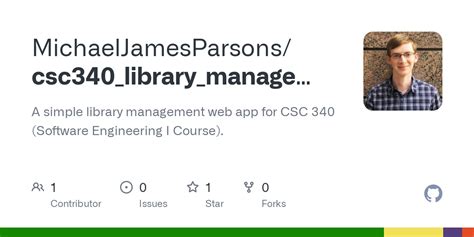 github michaeljamesparsons csc340 library management system a simple