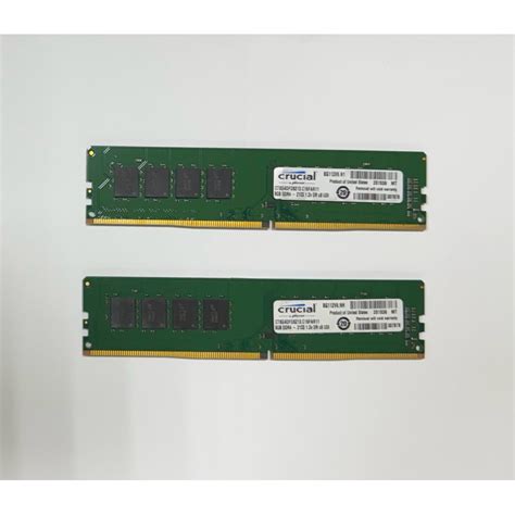 美光 Ddr4 2133 8g 2條 16g 記憶體 雙面 Ct8g4dfd8213 蝦皮購物