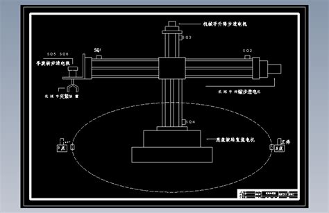 基于plc的机械手控制设计 三菱fx1n－60mr【7张cad图纸 文档】 Autocad 2007 模型图纸下载 懒石网