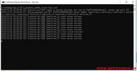 Windows Frp 内网穿透 Getmonero