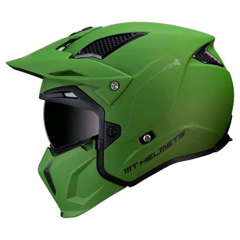 MT Helmets Streetfighter SV Solid convertible helmet Green| Motardinn