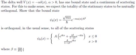 Solved The Delta Well Vx A Delta X A 0 Has One