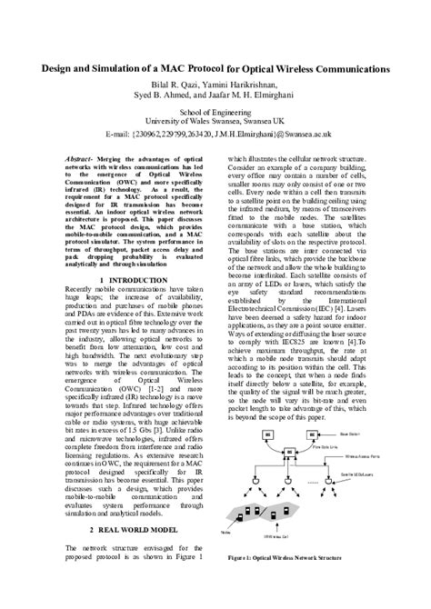 Pdf Design And Simulation Of A Mac Protocol For Optical Wireless Communications