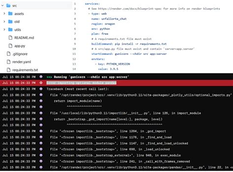 Deploy Dash App Render
