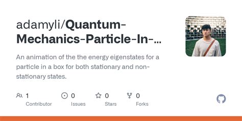 GitHub Adamyli Quantum Mechanics Particle In Box Animation Simulation An Animation Of The The