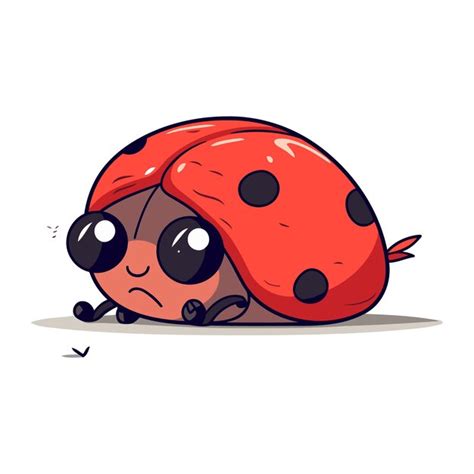 Premium Vector Cute Ladybug Vector Illustration Isolated On White