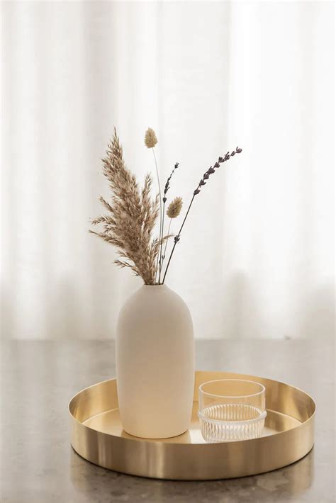 Round Brass Serving Trays Teak New York