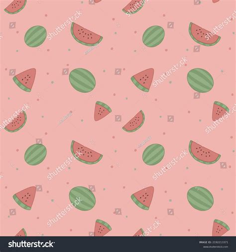 Cute Watermelon Pastel Color Design Fruit Stock Illustration 2192213371