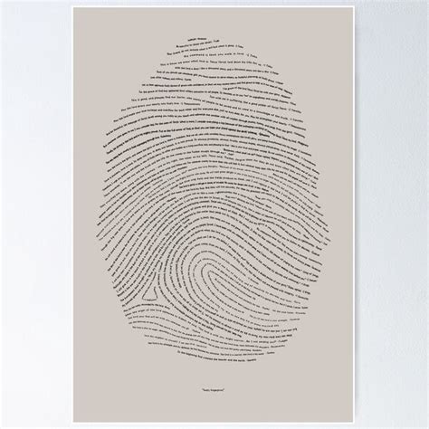 Gods Fingerprint Inspirational Christian Art Black On Grey Poster