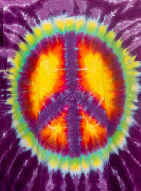 Colorful Tie Dye Peace Sign Pattern Design Stock Image Image Of Blue