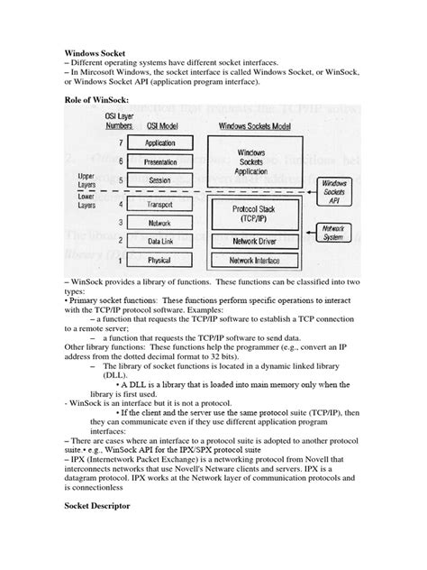 31 Winsock Example Pdf Network Socket Internet Protocol Suite