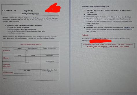 Your Report Should Have The Following Layout Csci