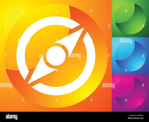 Icon With Compass Symbol Guidance Exploration Navigation Concepts Stock Vector Image And Art
