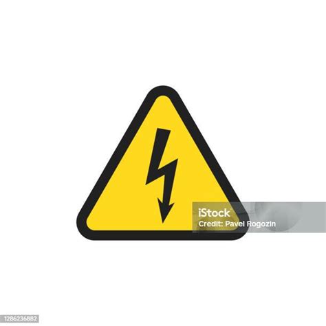 전기 위험 표지판 삼각형 경고 아이콘입니다 벡터 플랫의 위험 기호 정전에 대한 스톡 벡터 아트 및 기타 이미지 정전 아이콘 표지판 Istock