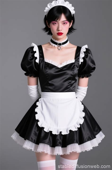 Feminine Man In Sissy Style Outfit