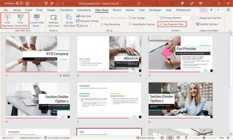 how to start and navigate a powerpoint slideshow