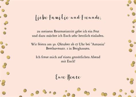 Einladung Zur Ruhestand Party Rosa Send A Smile