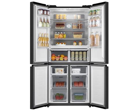 toshiba rf610we pgs 22 four door refrigerator black glass kontopyrgos