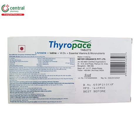 Thuốc Thyropace Tablets Hỗ Trợ Cải Thiện Chức Năng Tuyến Giáp