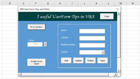 5 Vba Userform Super Tips Pk An Excel Expert