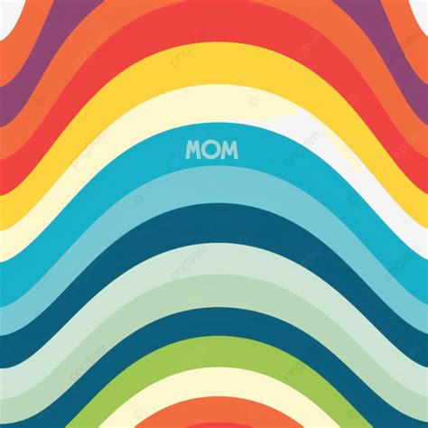 Mom Retro Groovy Rainbow Mom Groovy Flower PNG Transparent Image And