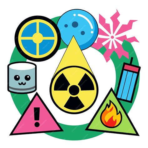 Nuclear Symbols Clip Art And Vector Design With A White Background
