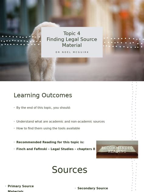 part 1 intro topic 4 finding legal source material pdf social science