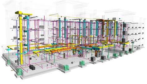 MEP Model Of A Hotel With Plumbing Mechanical And Electrical System BIM MEPFS Services By